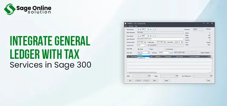 Proceed With General Ledger Integration With Tax Services
